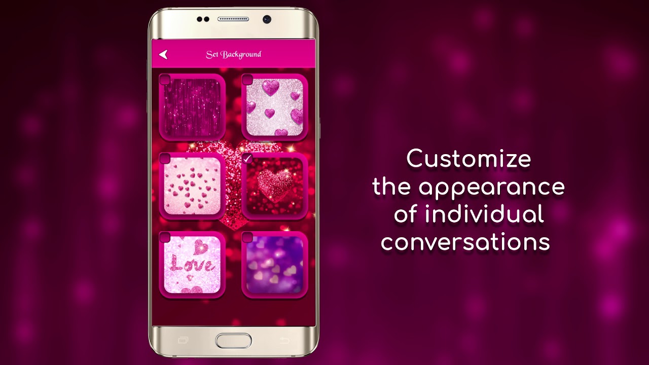 Glitter Love SMS Themes video - YouTube