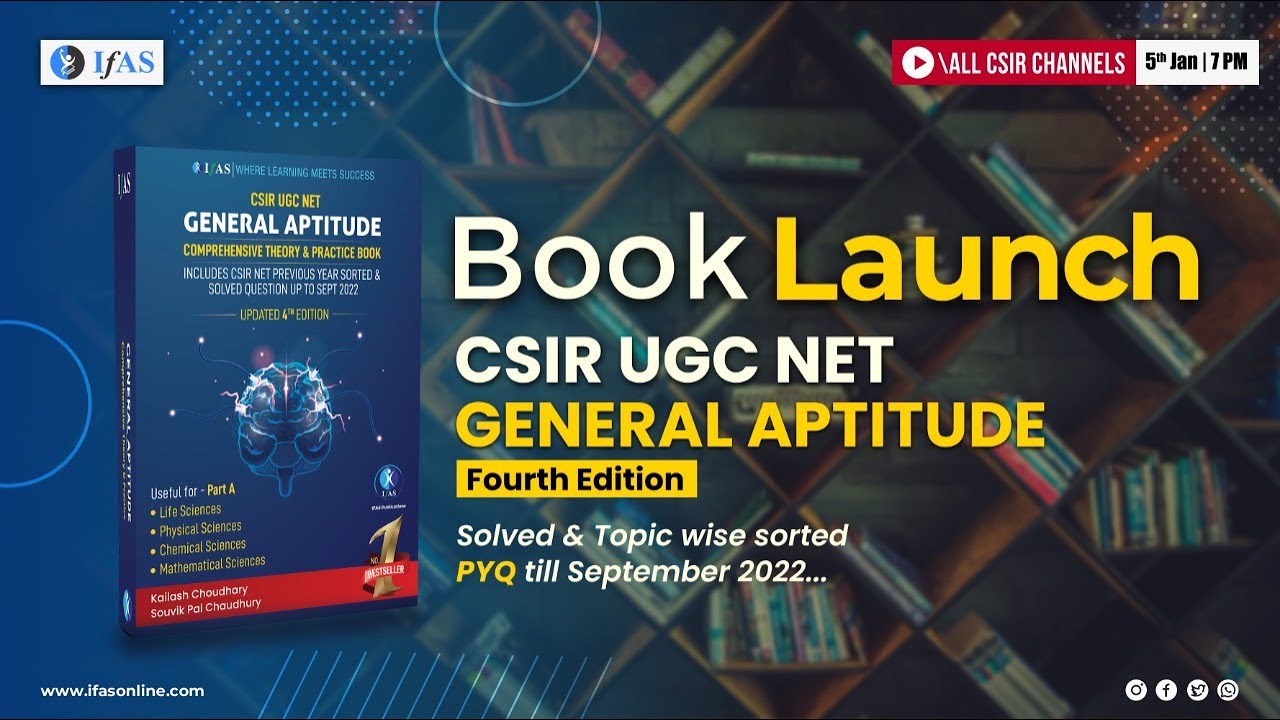 BOOK LAUNCH 💥💥 | CSIR UGC NET | GENERAL APTITUDE - Fourth Edition - YouTube