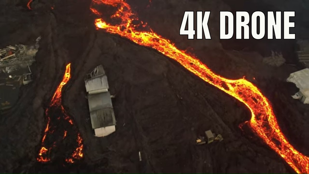 Endless Lava Flow aims for the ocean...As seen from Drone 4K Air2S 15. ...