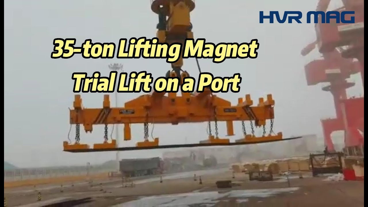 35 Ton Lifting Magnet for Loading and Unloading Steel Plates on the ...