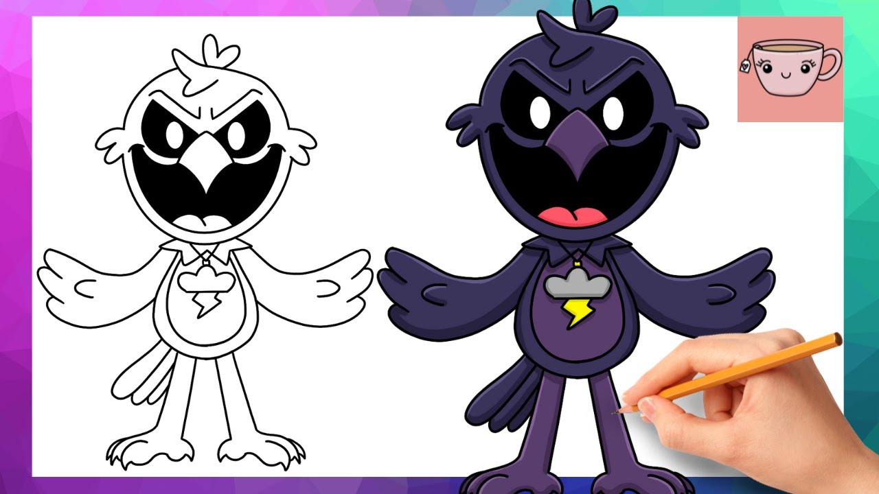 How To Draw Poe from Poppy Playtime 4 | Nightmare Critters | Easy ...
