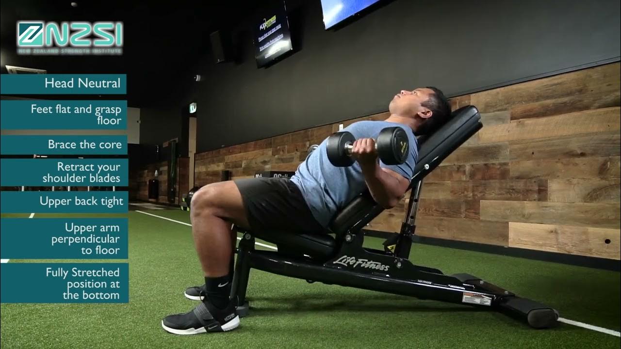 Curl- 45 Incline- Supinated Grip- Dumbbell - YouTube