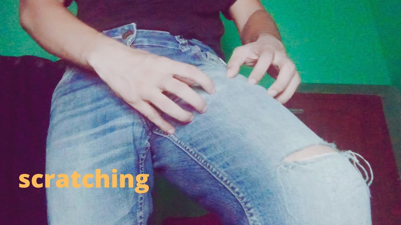 ASMR fast and aggressive on scratching jeans cloth - YouTube