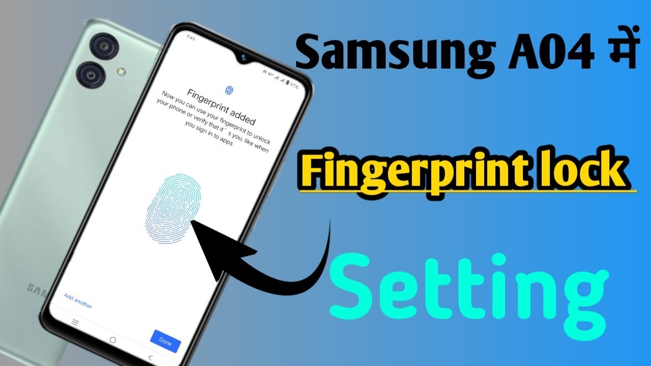 Samsung A04 me fingerprint lock kaise lagaye// how to set fingerprint ...