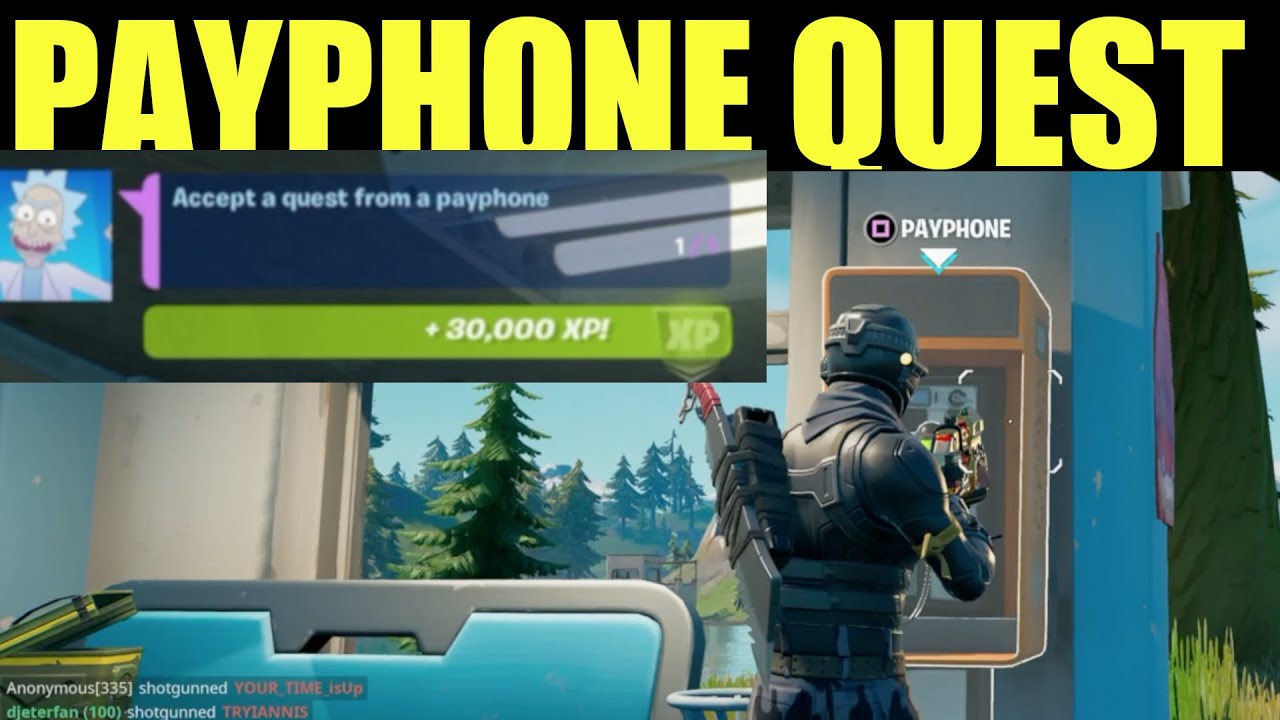 accept quest from a payphone Location - Fortnite - YouTube