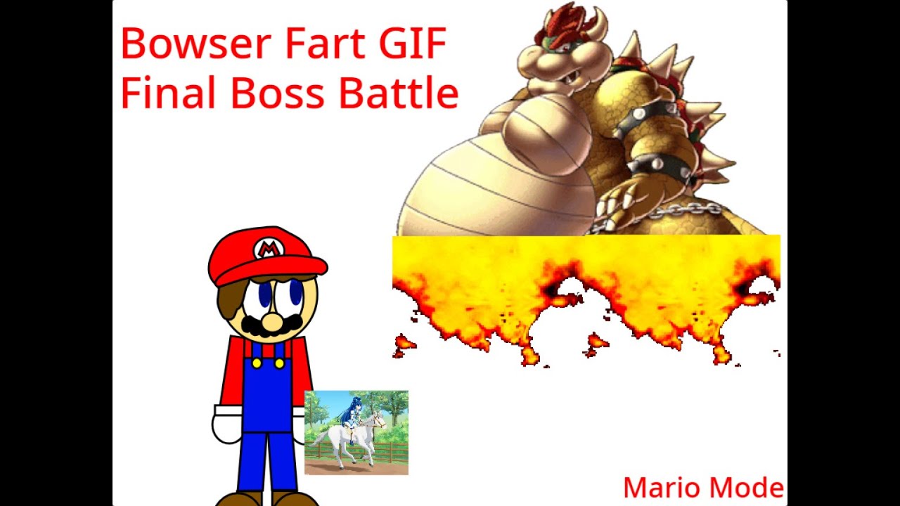 Bowser Fart GIF (Final Boss) Gooey Mario Mode - YouTube