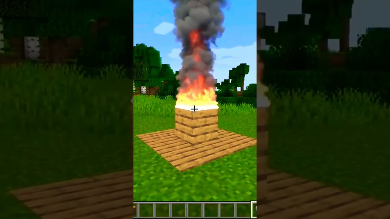 Minecraft Realistic Fire!! #shorts #shorts #youtubeshorts #meme #memes ...