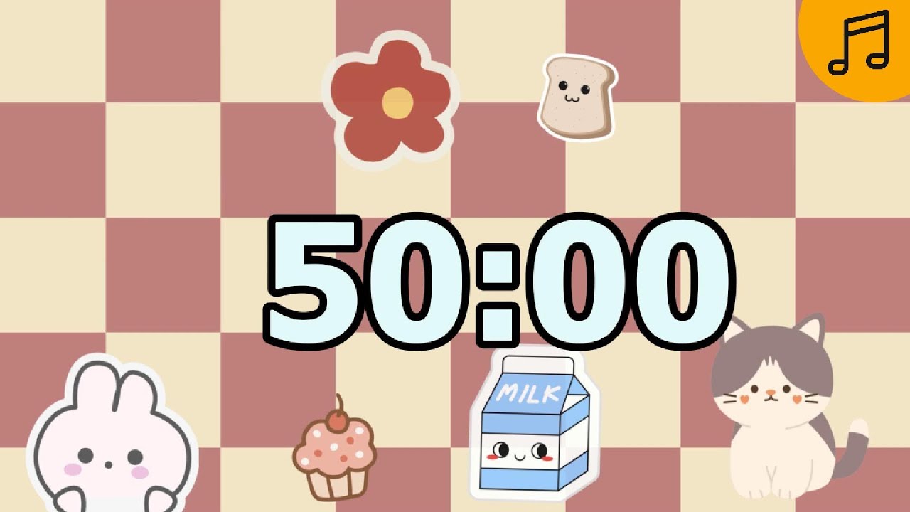 50 Minute timer lofi & relaxing songs - Study with me - YouTube