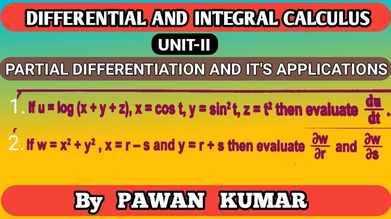 Differential and Integral Calculus//SEM-1//Unit-2//Partial ...