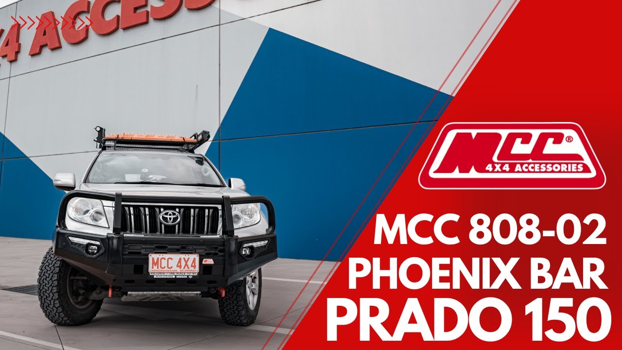 Prado 150 with The premium Phoenix front bull bar MCC 808-02 - YouTube