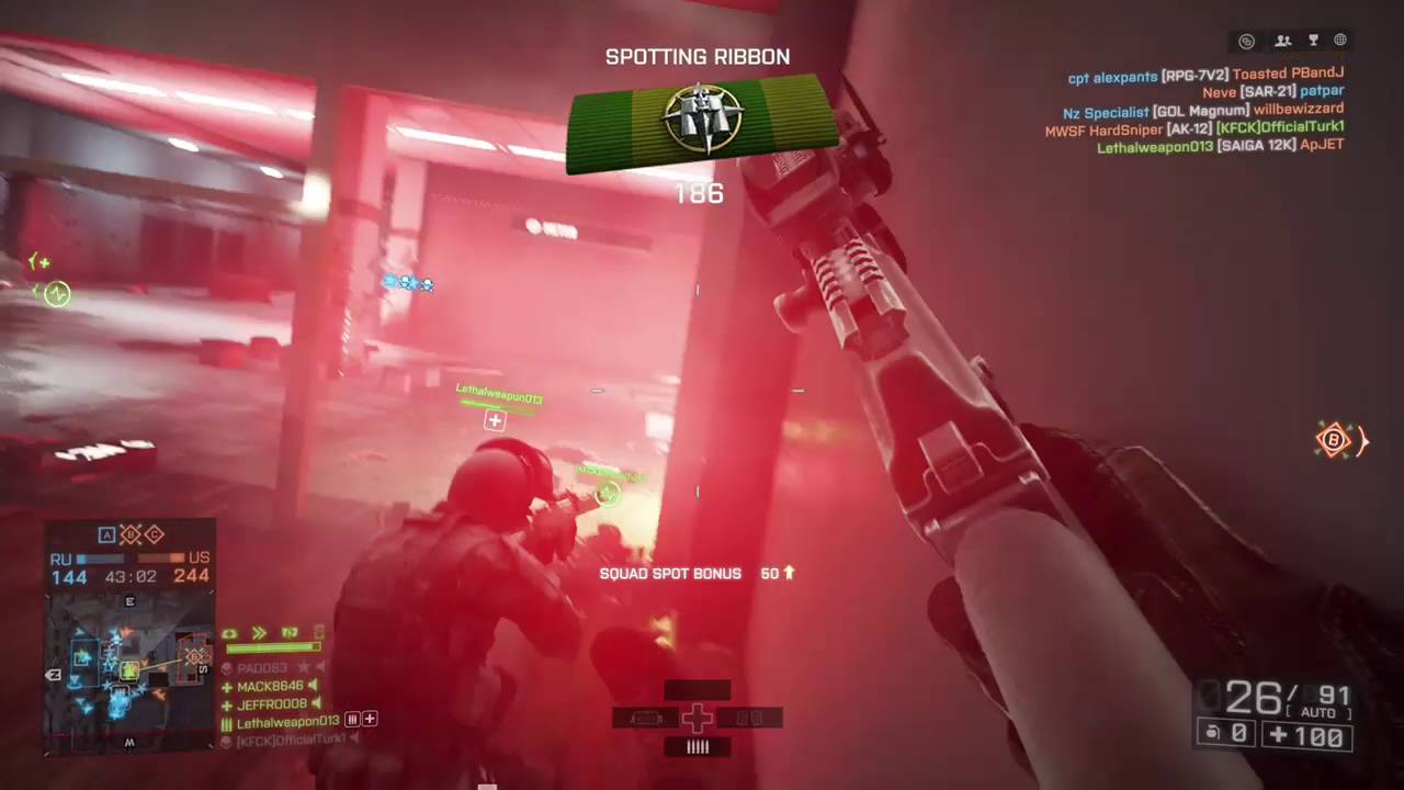 Battlefield 4 - BF4 Defibrillator kill - YouTube