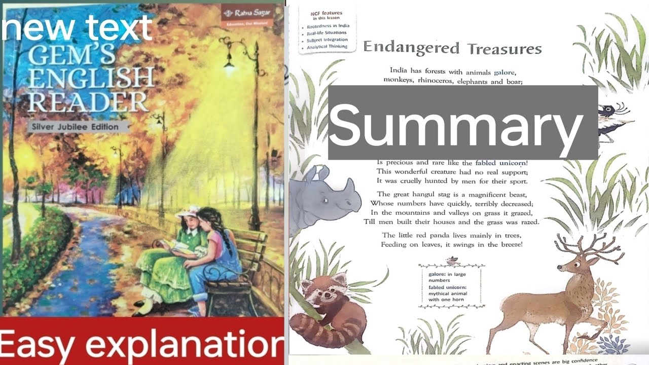 Poem - Endangered Treasures || summary|| Class -6 #english# ...