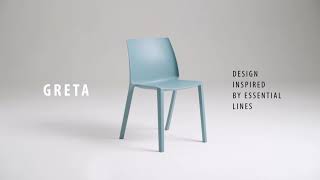 Modern plastic stacking chair for outdoor | Greta by Leyform