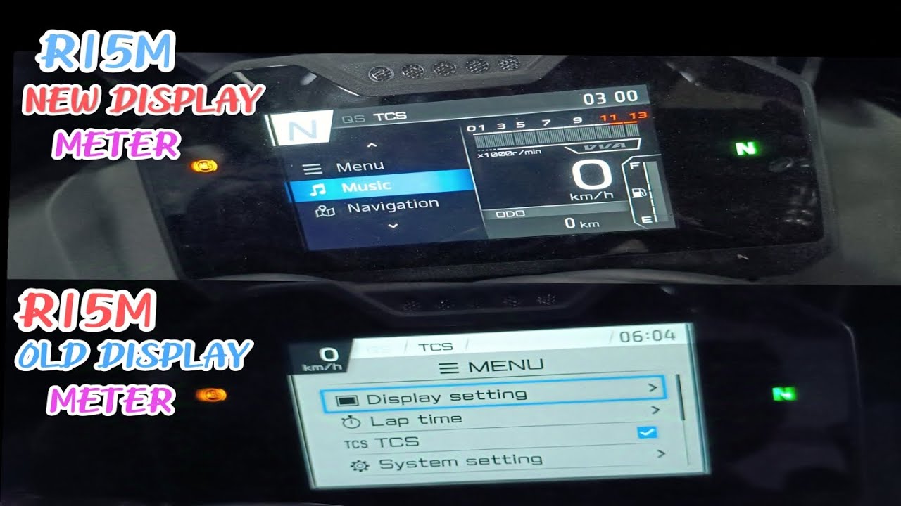 R15M (NEW) Model Display meter VS R15M (OLD) Model Display meter ...