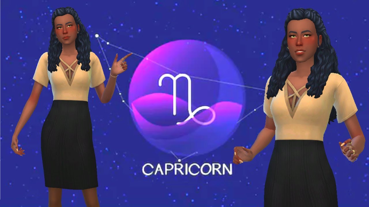 Capricorn - Sims 4 Zodiac Sign CAS (w/CC Links) - YouTube