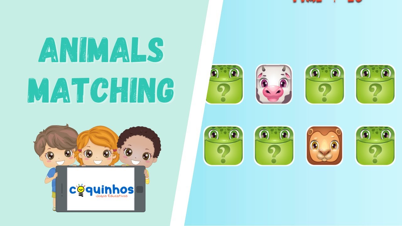 Jogo de Memória de Animais Online ANIMAL MATCHING - YouTube