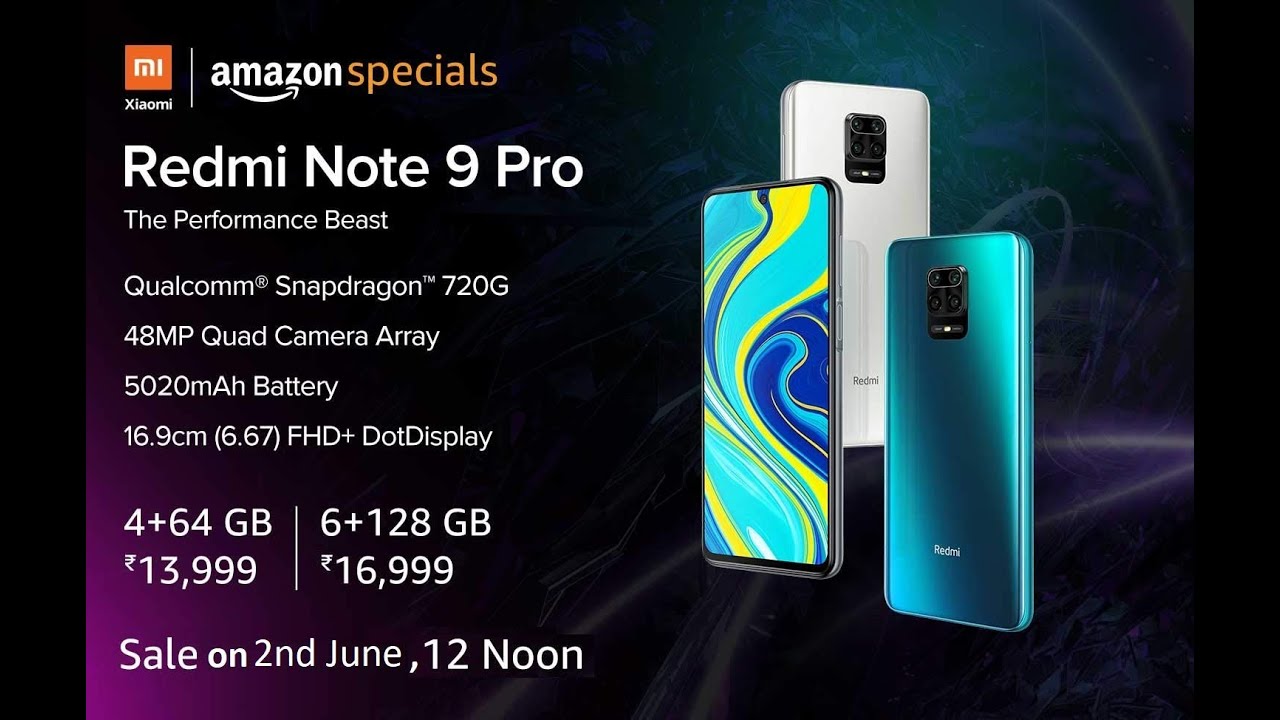 Redmi Note 9 Pro Mobile 6GB 128GB Snapdragon 720G 64MP AI Quad Camera ...