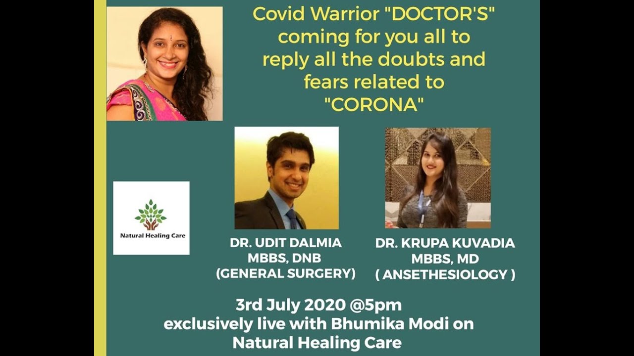 Live with real warriors, Doctors of Covid 19 Dr. Udit Dalmia and Dr ...