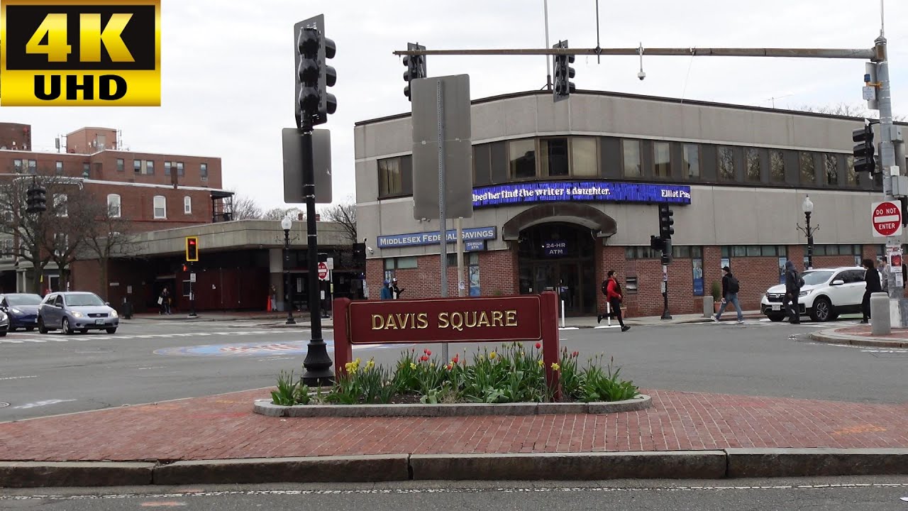 4K Walk in Massachusetts - Davis Square - YouTube