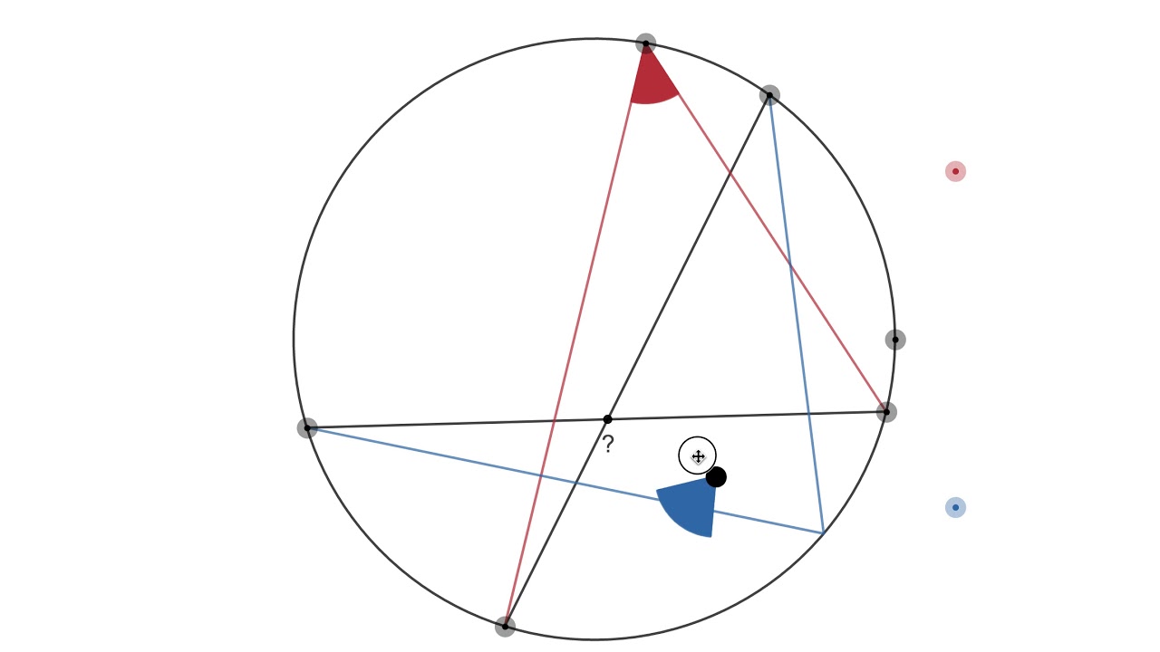 Angle Formed by 2 Chords: Dynamic & Modifiable Desmos Illustrator - YouTube