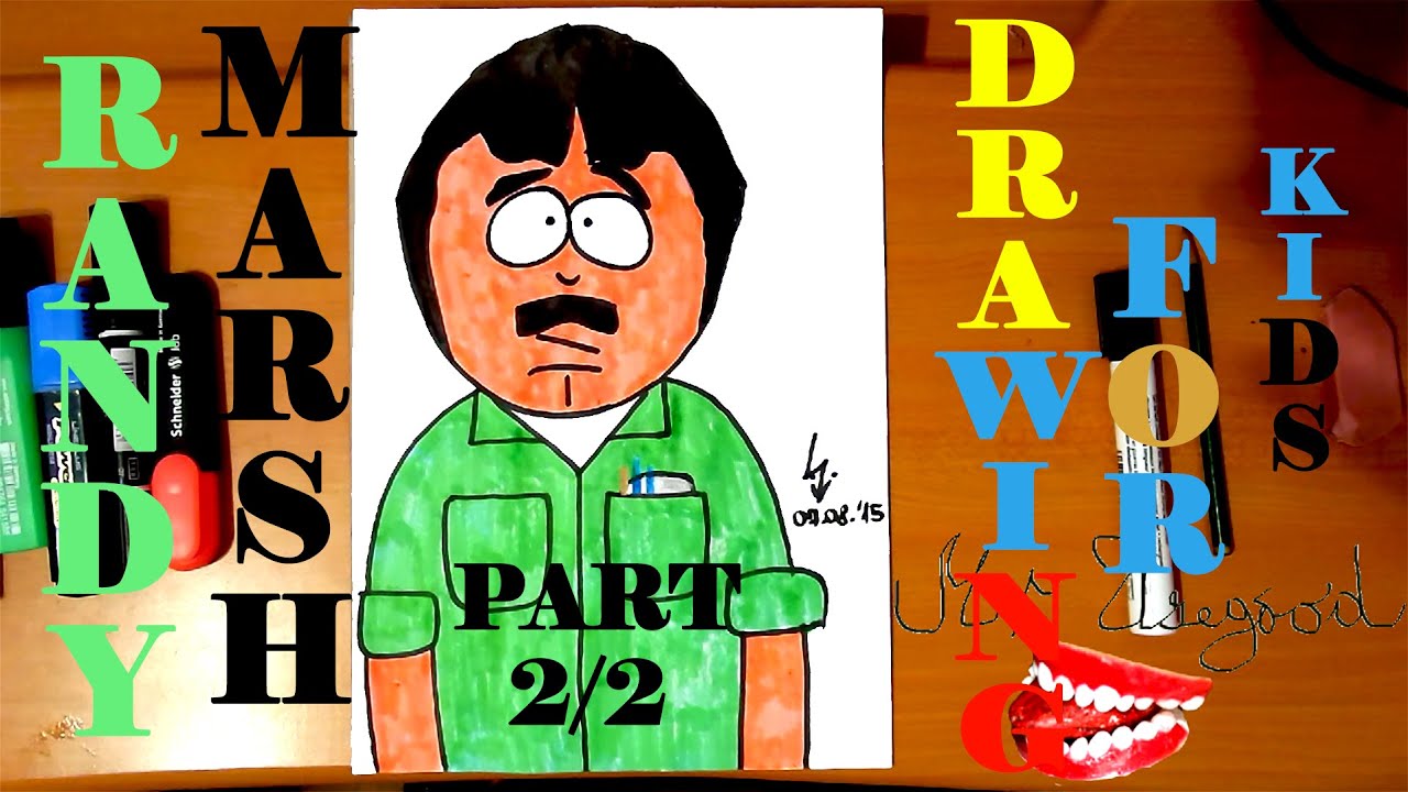 How to Draw RANDY from South Park Step by Step Easy, and color ...