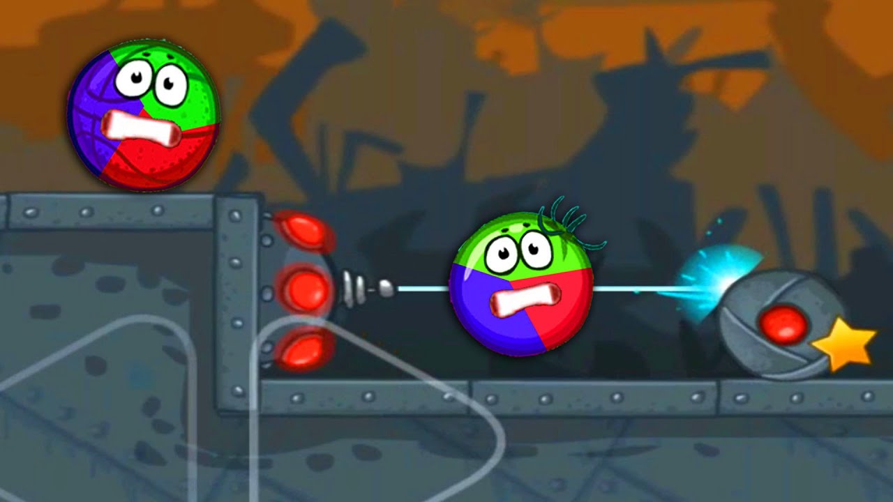 Red Ball 4 - Sad RGB Tomato Ball & RGB Basket Ball Gameplay in Forest ...