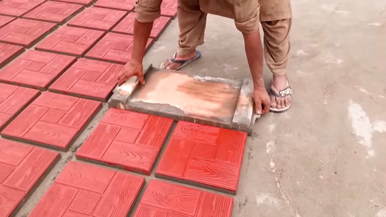 Simple Tile making Process #viralvideo #civilwork #floring - YouTube