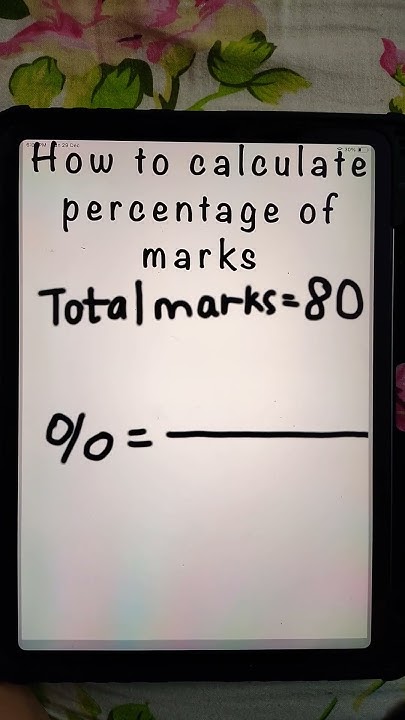 How to calculate percentage of marks - YouTube