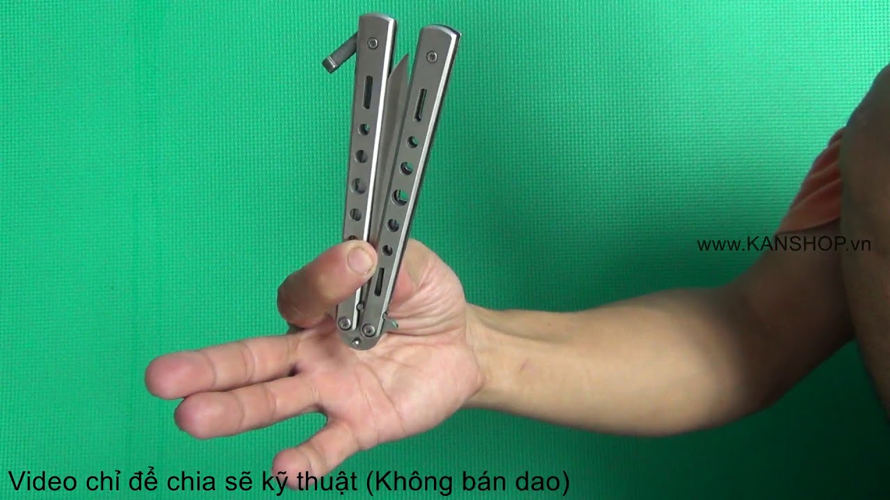 [Balisong Tutorial #4 - Butterfly knife] Open with rotating. Hướng dẫn ...