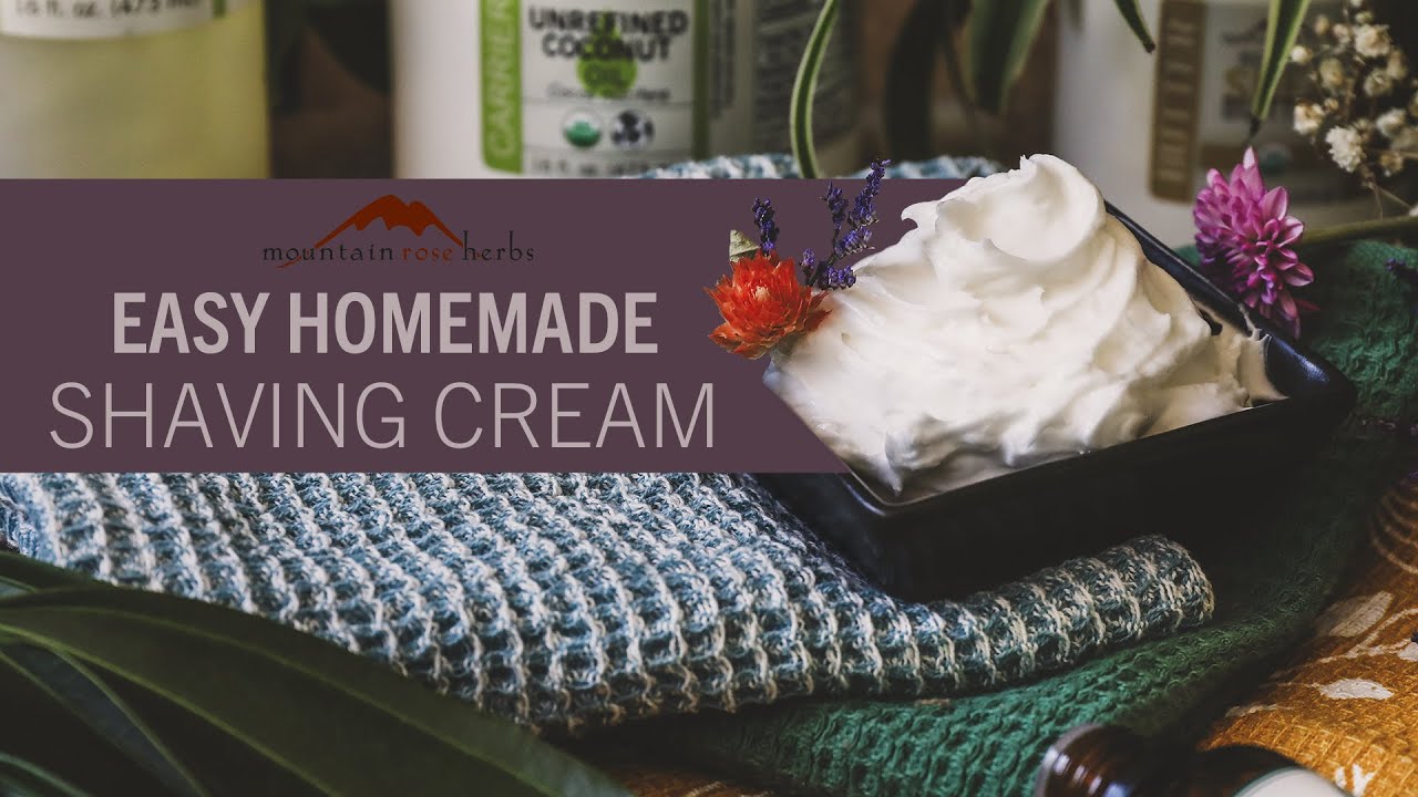 Easy Homemade Shaving Cream - YouTube