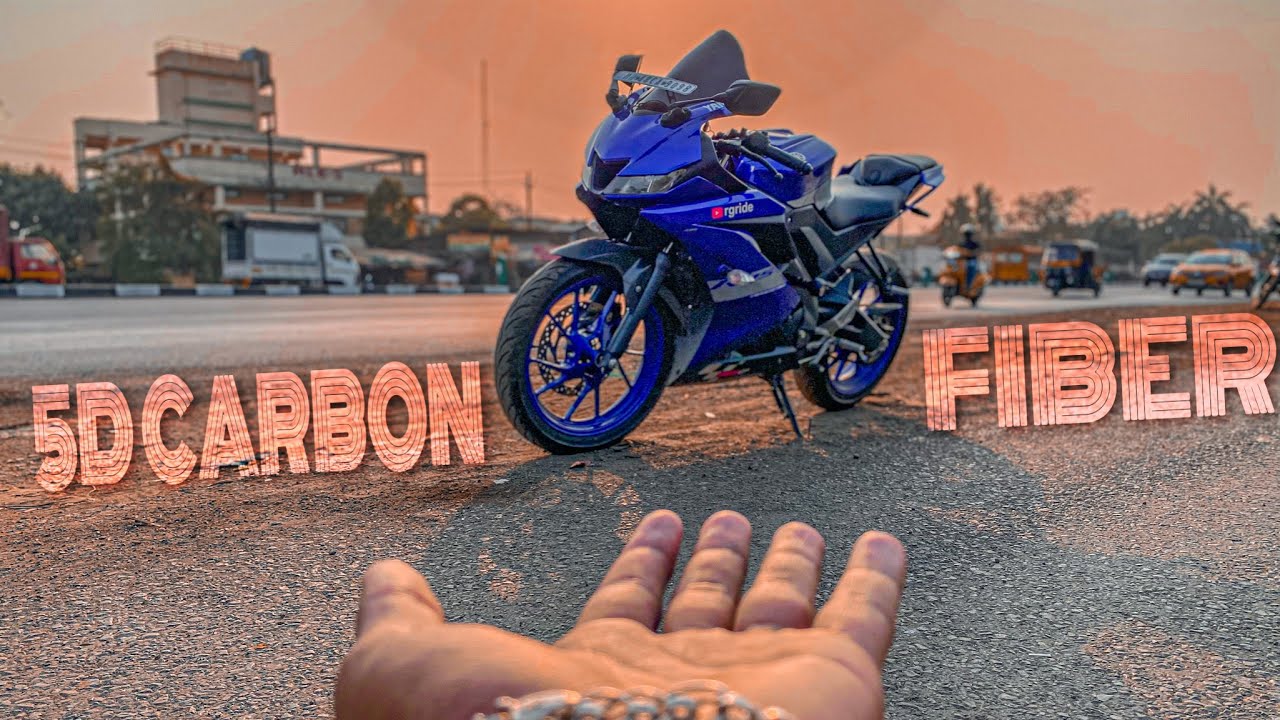 r15 v3 5d carbon fibre wrap 😍 #r15v3 #akrapovic - YouTube