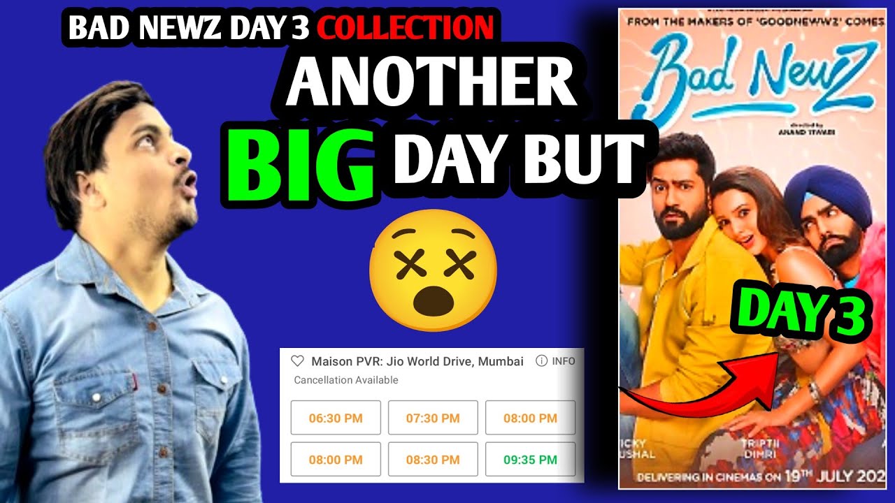 Bad Newz Movie Day 3 Final Prediction | Bad Newz Box Office Collection ...