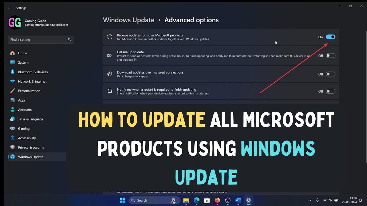 How to Update All Microsoft Products Using Windows Update on Windows 11 ...