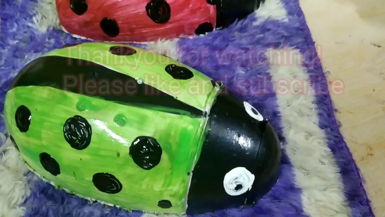 How to make a cute little lady Bird step by step and,,pen stand! bottle ...