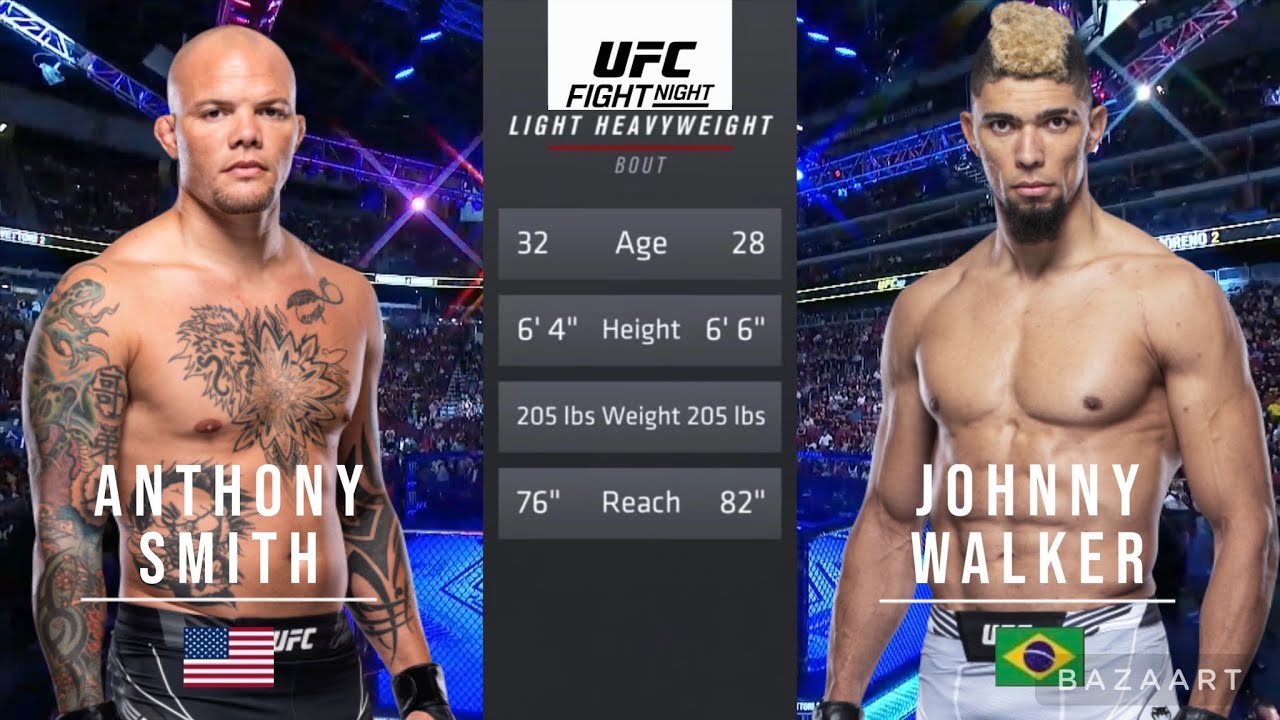 ANTHONY SMITH VS JOHNNY WALKER FULL FIGHT UFC ON ABC 4 - YouTube