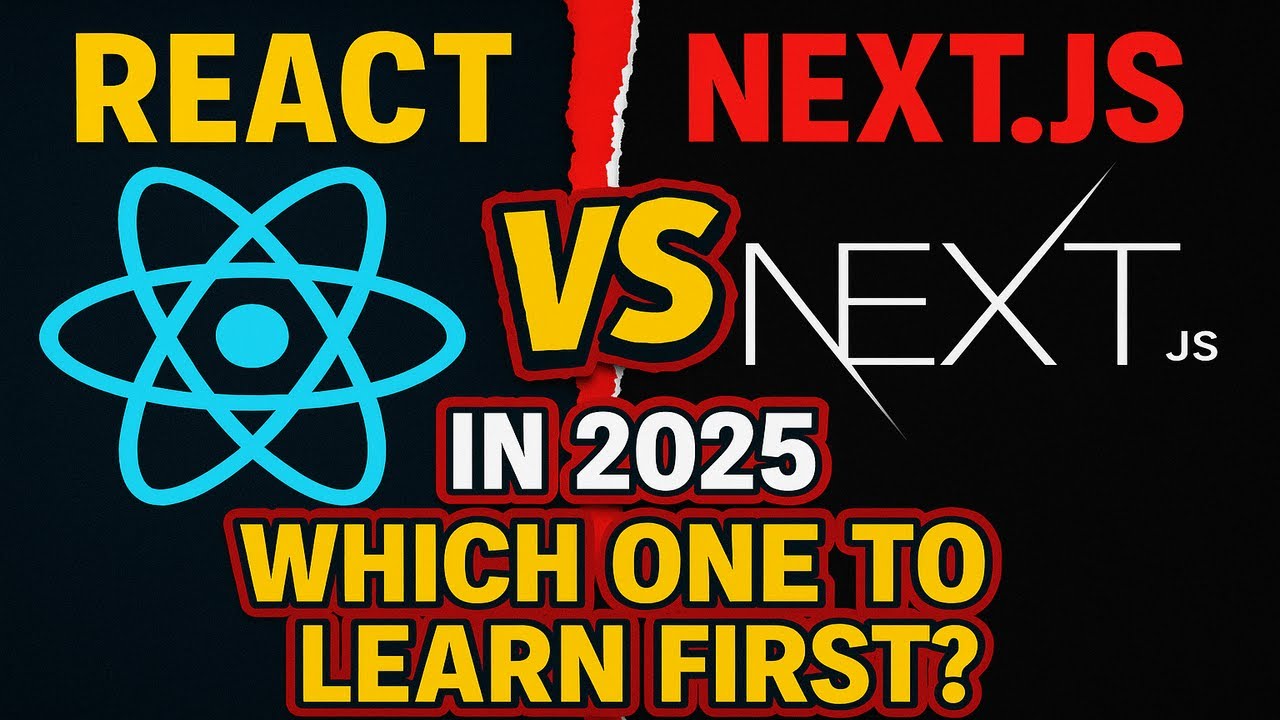 React vs Next.js in 2025 – Which One to Learn First? - YouTube