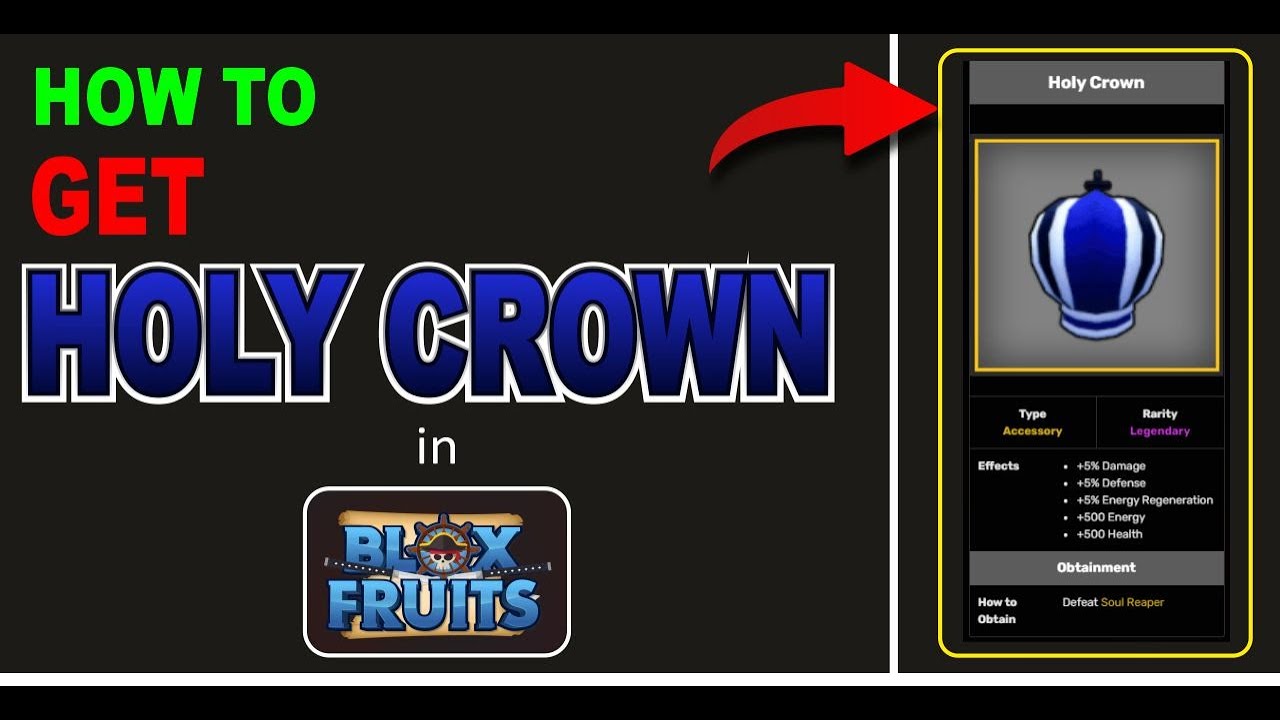 How to get Holy Crown in BLOX FRUITS | Where can u get Holy Crown in ...