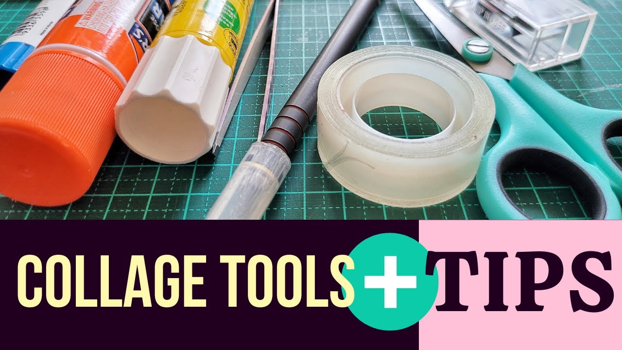 Collage Tools and Tips For Beginners... Collaging in coloring books or ...