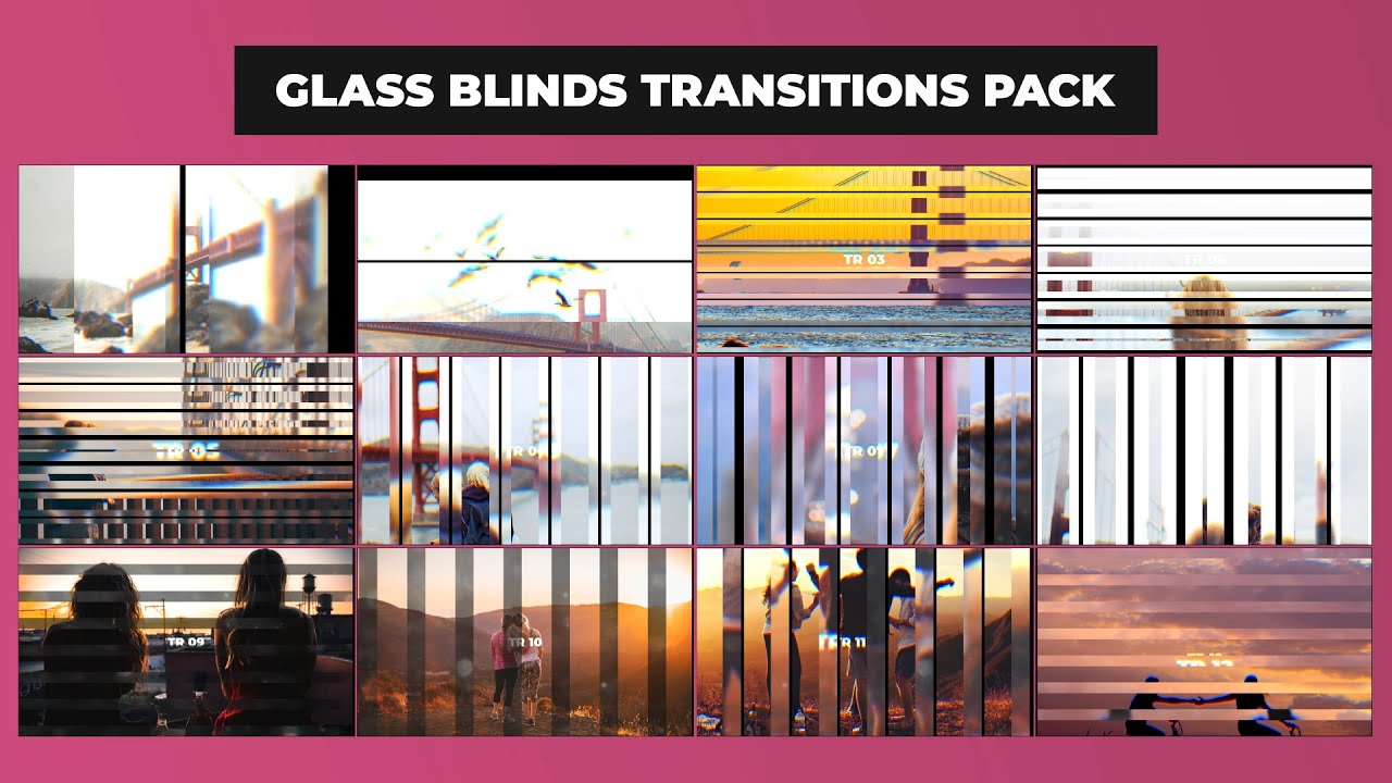 Transition Glass Blinds With Smart Design After Effects Template - YouTube