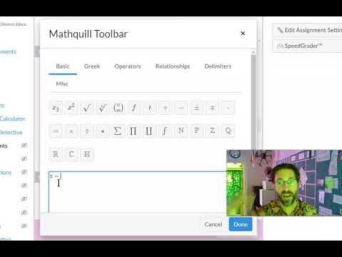 Using Math Quill the Formula Builder in Canvas - YouTube