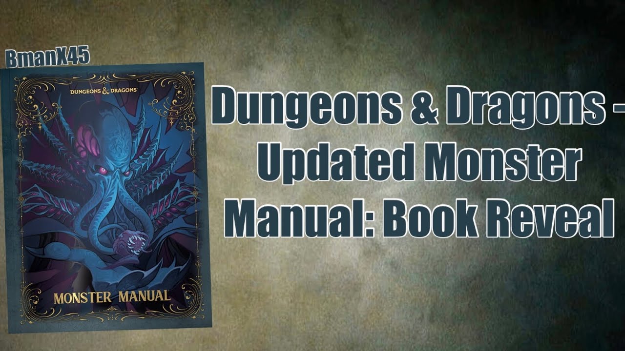 Dungeons & Dragons - Updated Monster Manual: Book Reveal - YouTube