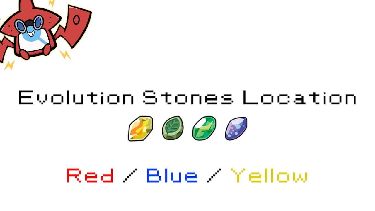 Evolution Stones Location in Pokemon Red/Blue/Yellow (Fire, Leaf ...
