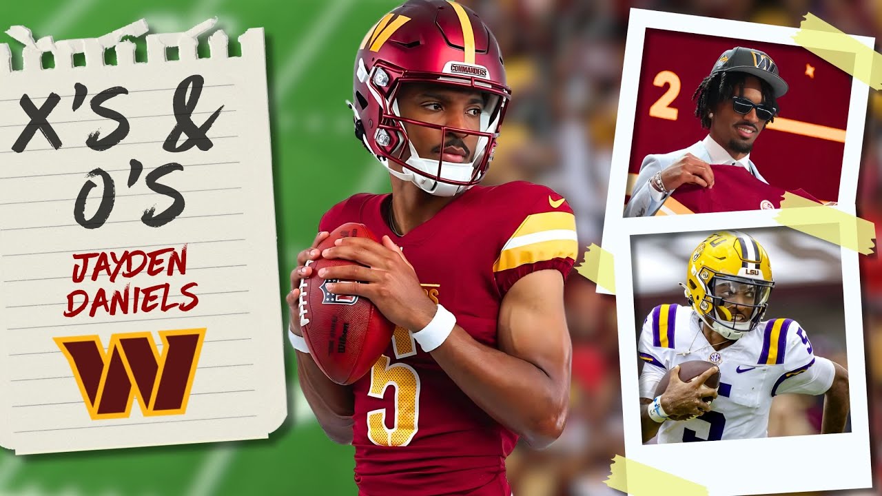 Washington Commanders' rookie QB Jayden Daniels is a HEADACHE! Film Study - YouTube