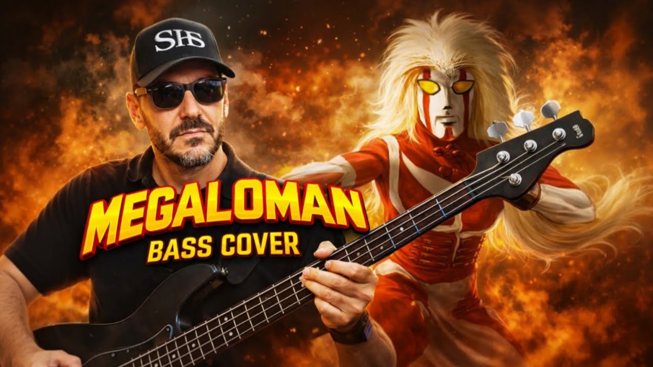 Megaloman - Bass cover con testo - Sigla Completa - YouTube