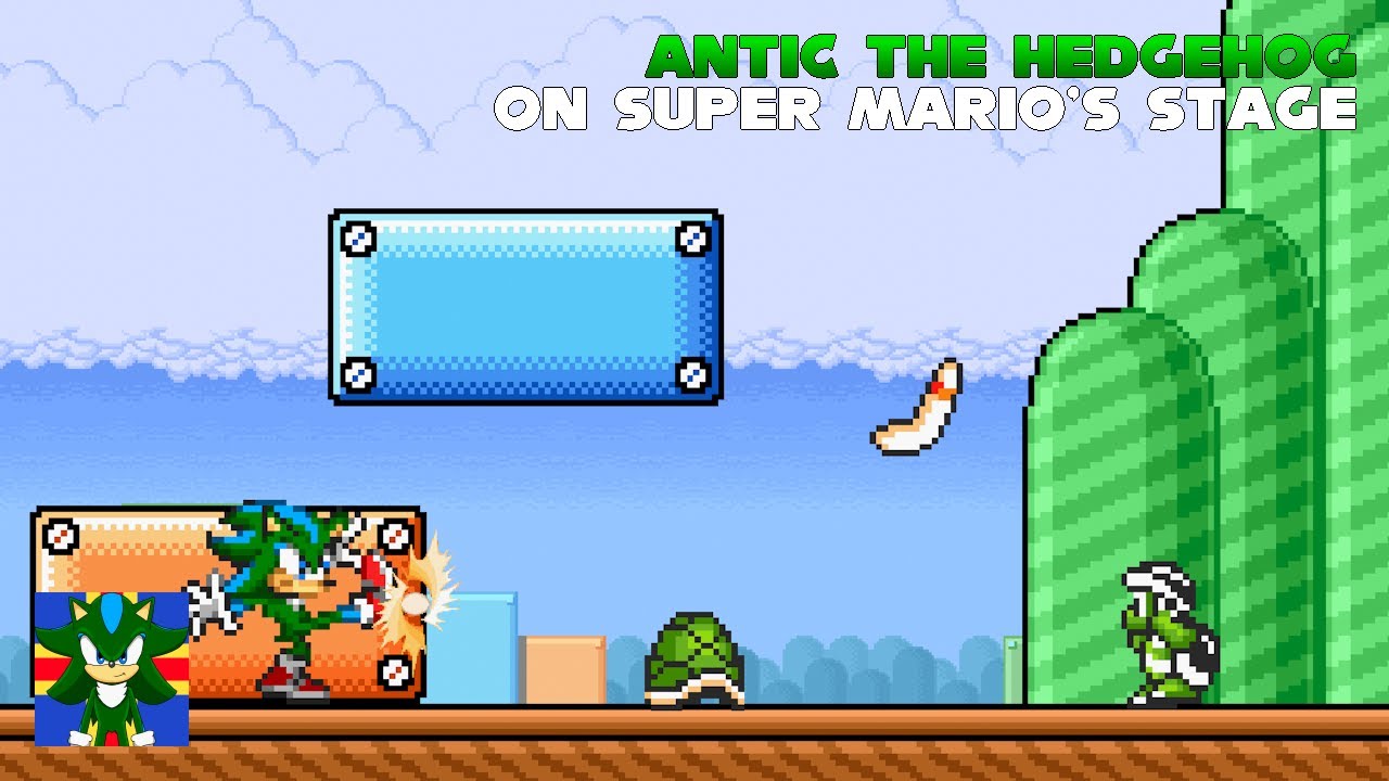 Antic the Hedgehog on Super Mario's Stage - YouTube