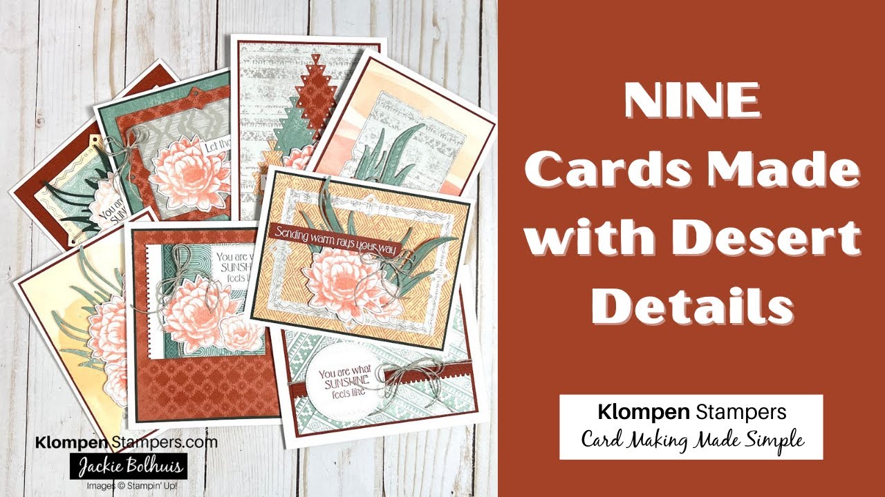 9 Different Cards To Make With the Desert Details Stamp Set - YouTube