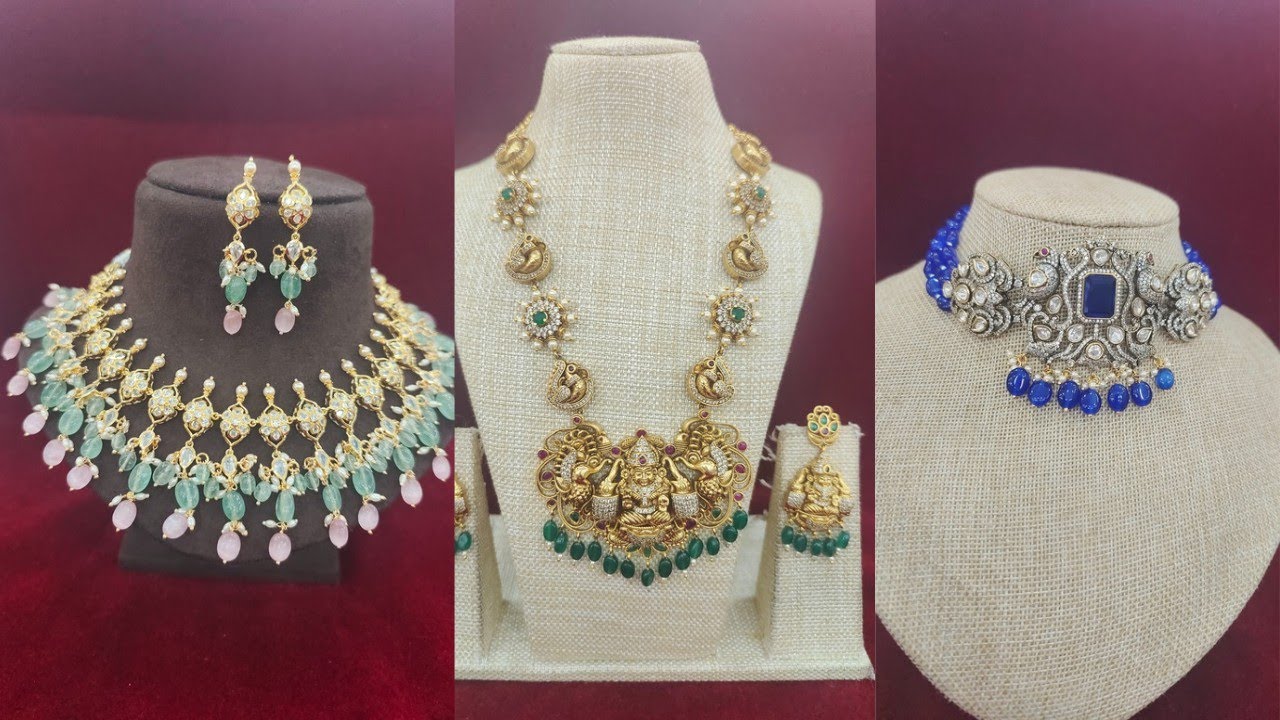 Wedding jewelry || Beads Collection ||Temple jewelry || Neck set # ...
