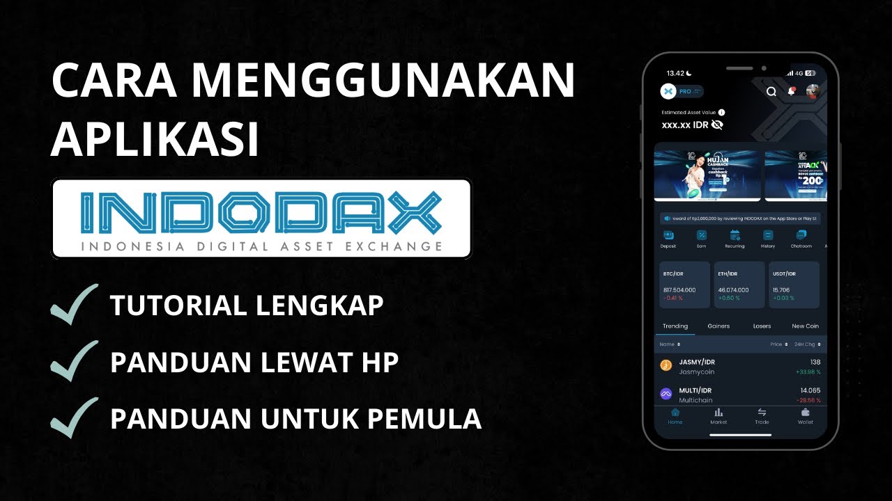 Cara Menggunakan Aplikasi Indodax Untuk Pemula | Panduan Lengkap Indodax - YouTube