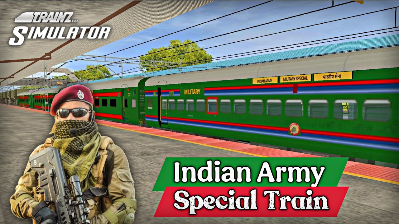 INDIAN ARMY SPECIAL TRAIN JOURNEY IN TRAINZ SIMULATOR - YouTube