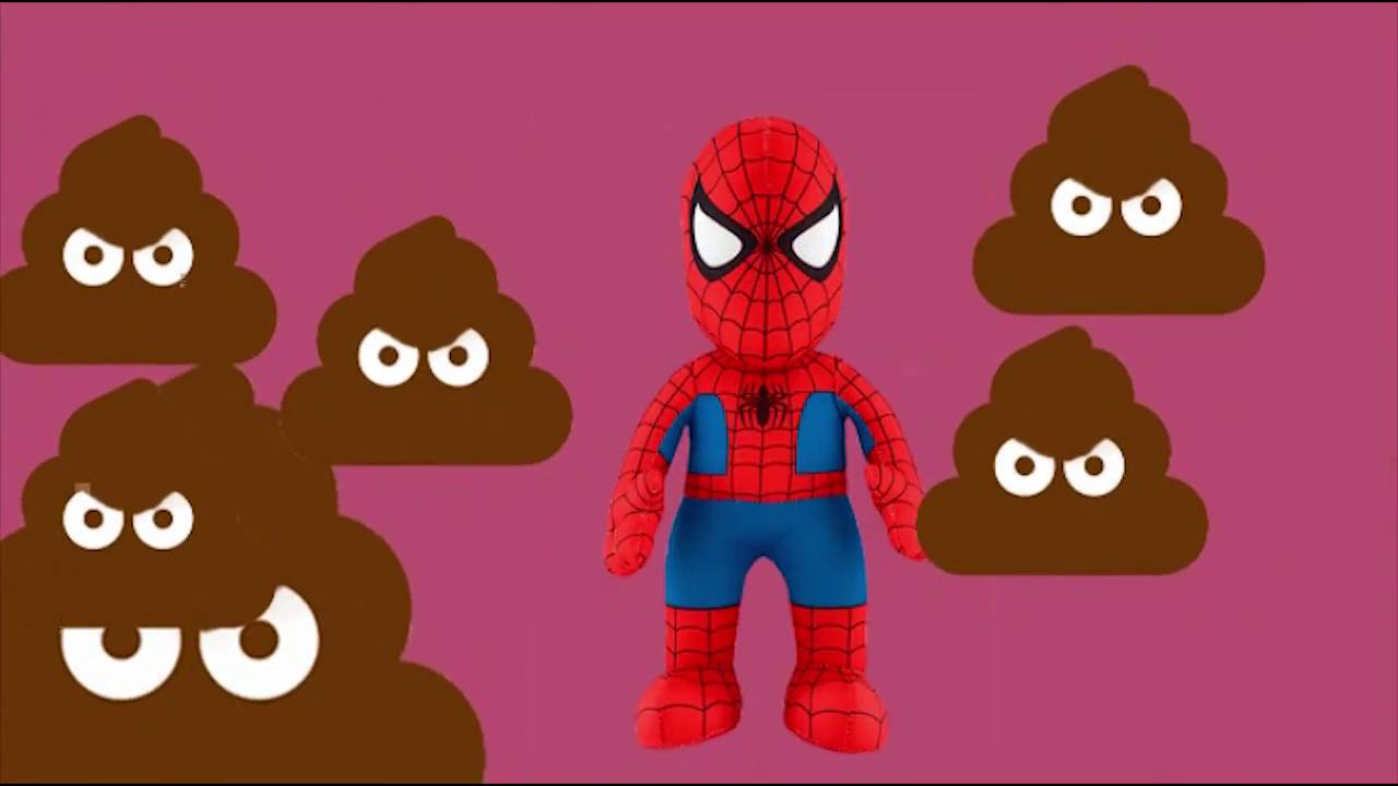 SPIDER MAN AT WAR WITH POOP - YouTube